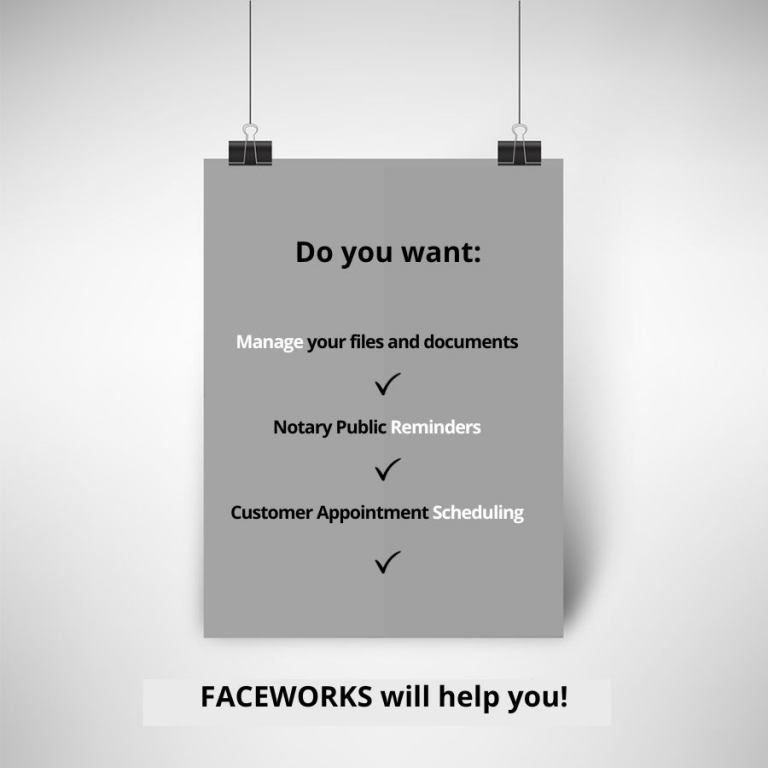 Notary Office Management Software | Faceworks